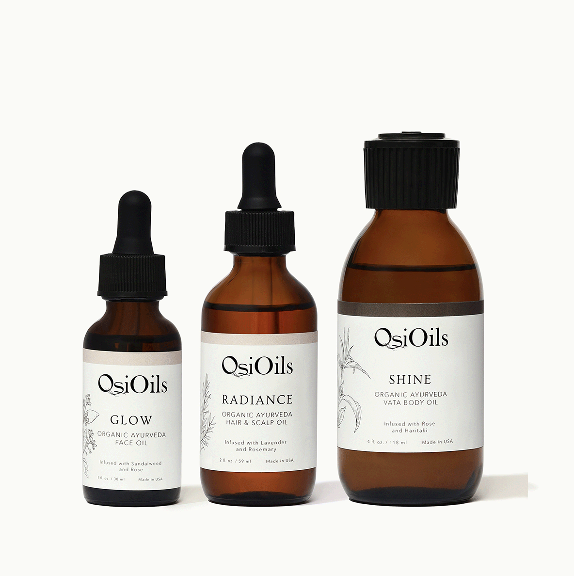 Self Care Bundle (Glow + Radiance + Shine) – Osi Oils